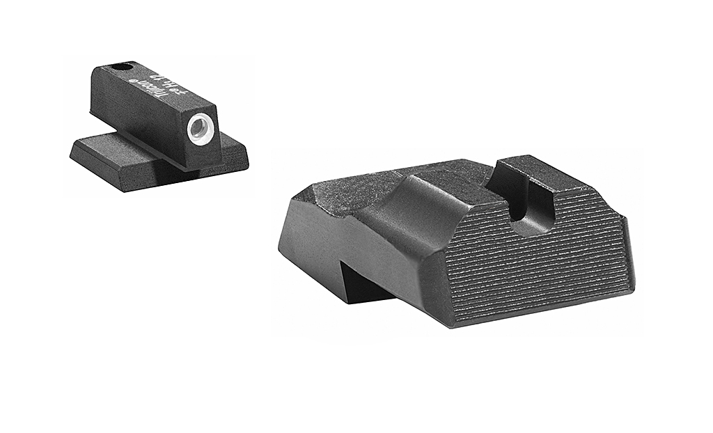 Night Sight Set: Serrated Rear Sight and Tritium Front, Novak Cut ...