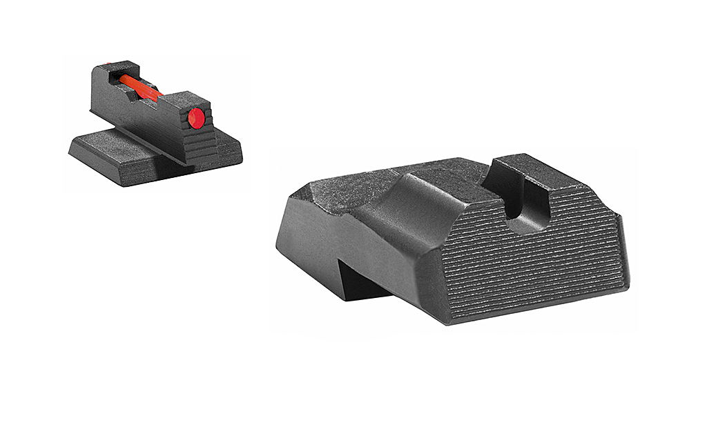 Fiber Optic Set: Serrated Rear Sight, Fiber Optic Front Sight, Novak ...