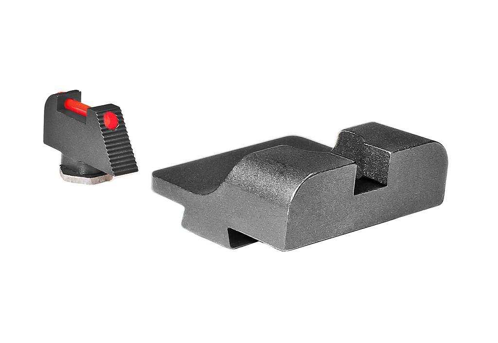 Sevigny Competition Fiber Optic Set, Plain Rear Sight, Fiber Optic ...