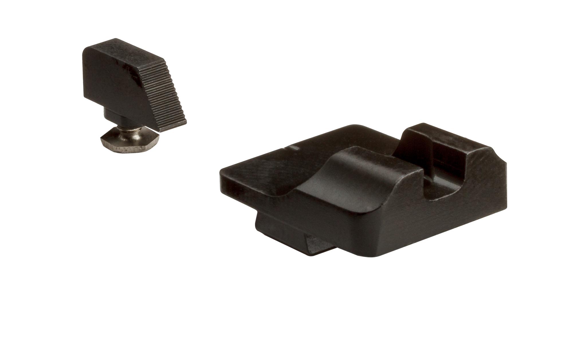 42/43/48 Set: Plain Rear Sight & Serrated Front Sight for Glock Pistols ...